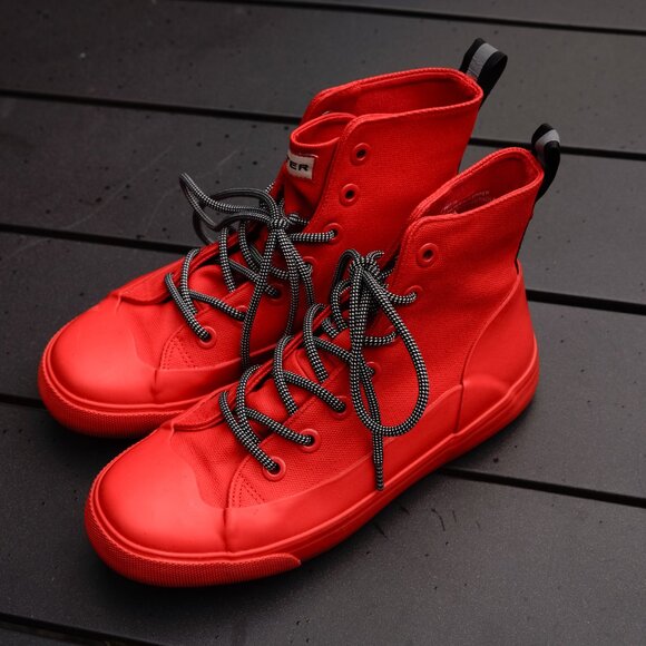 Hunter for Target | Shoes | Huntertarget Red Lace Up Rain Sneakers ...